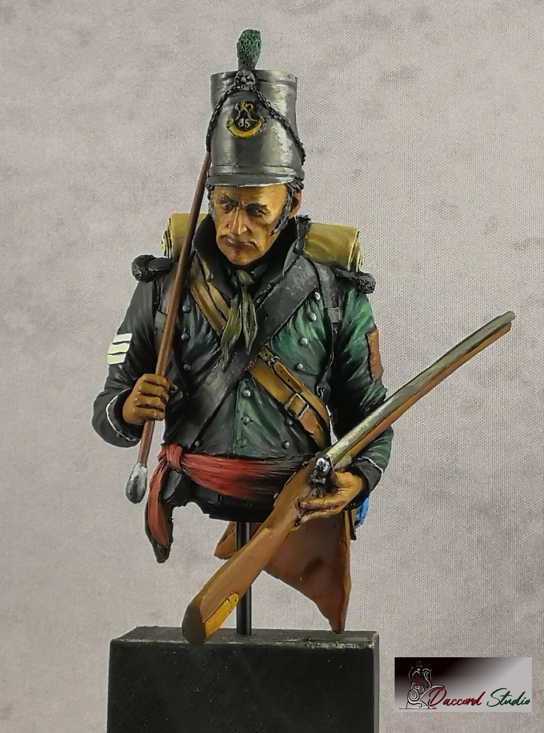 Napoleonic British Sergeant of the 95th Rifles, 1/10 Hand Painted Bust ...