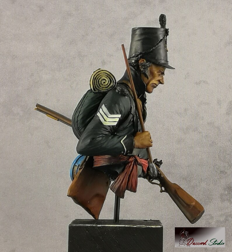 Napoleonic British Sergeant of the 95th Rifles, 1/10 Hand Painted Bust ...