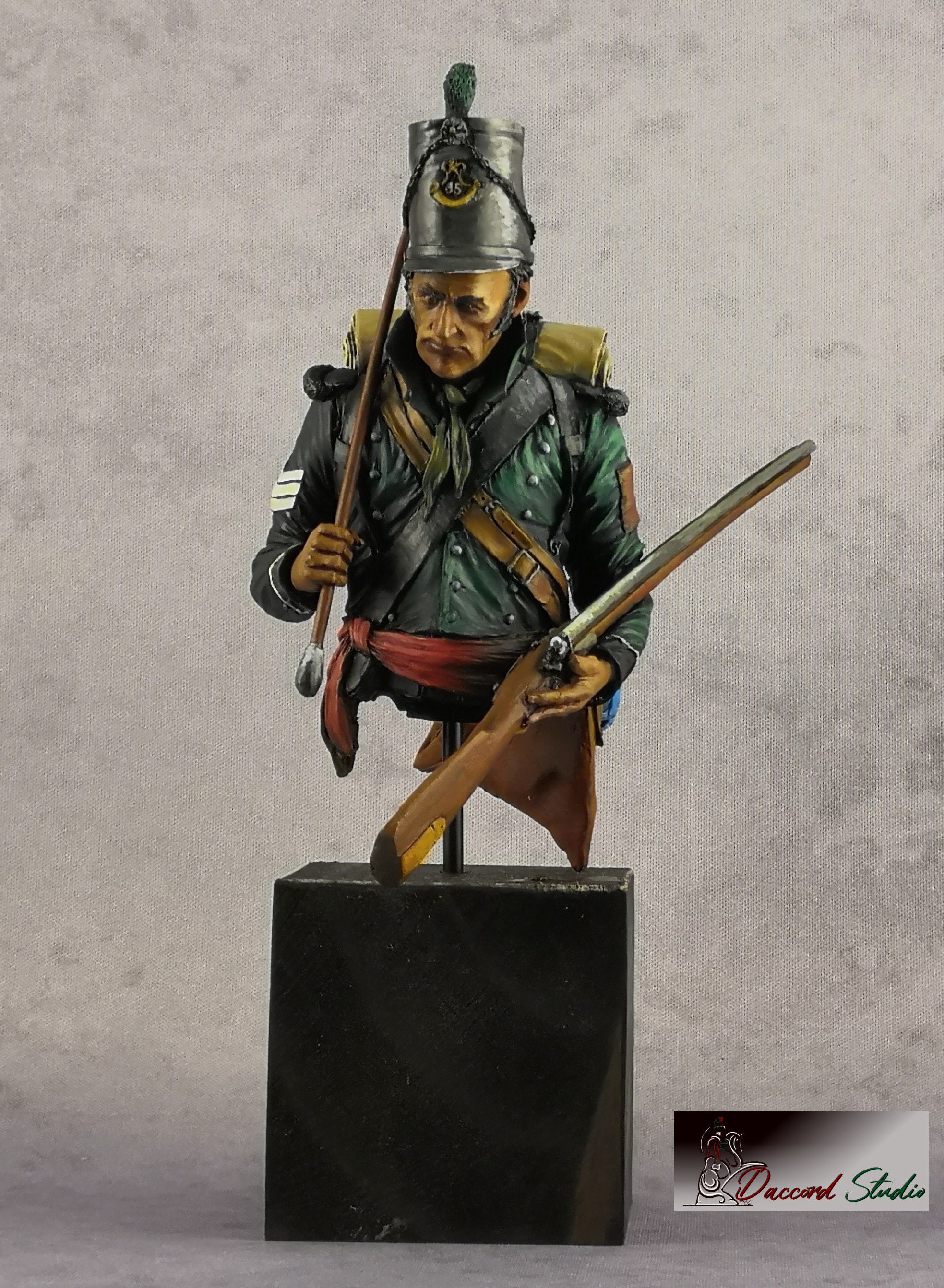 Napoleonic British Sergeant of the 95th Rifles, 1/10 Hand Painted Bust ...