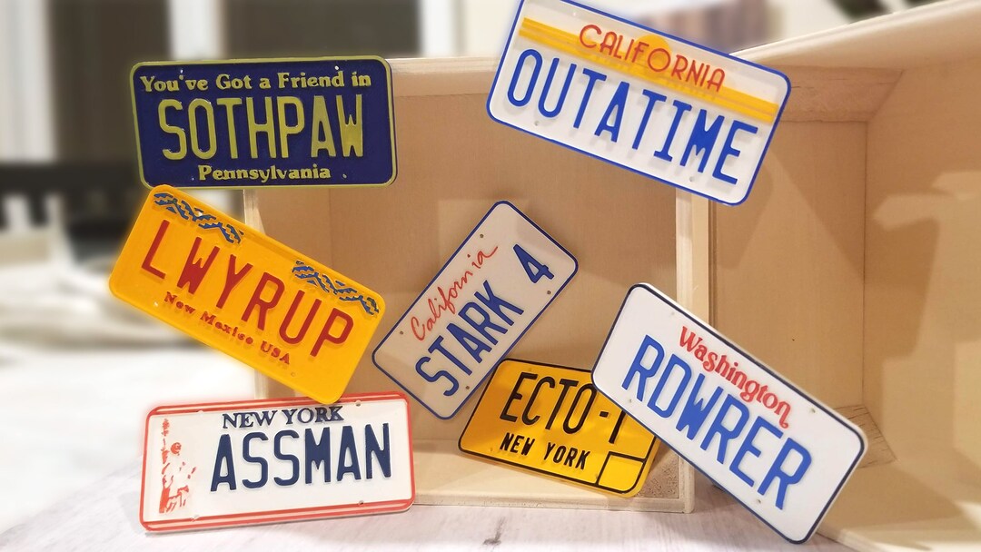 Iconic Film License Plate Set - Magnets and Tags - Etsy