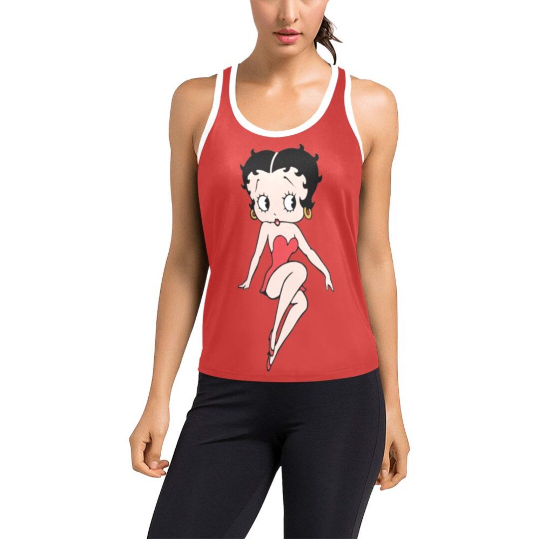 Betty Boop Tank Top for Women Cute Sleeveless Vest Yoga Casual Wear - Etsy