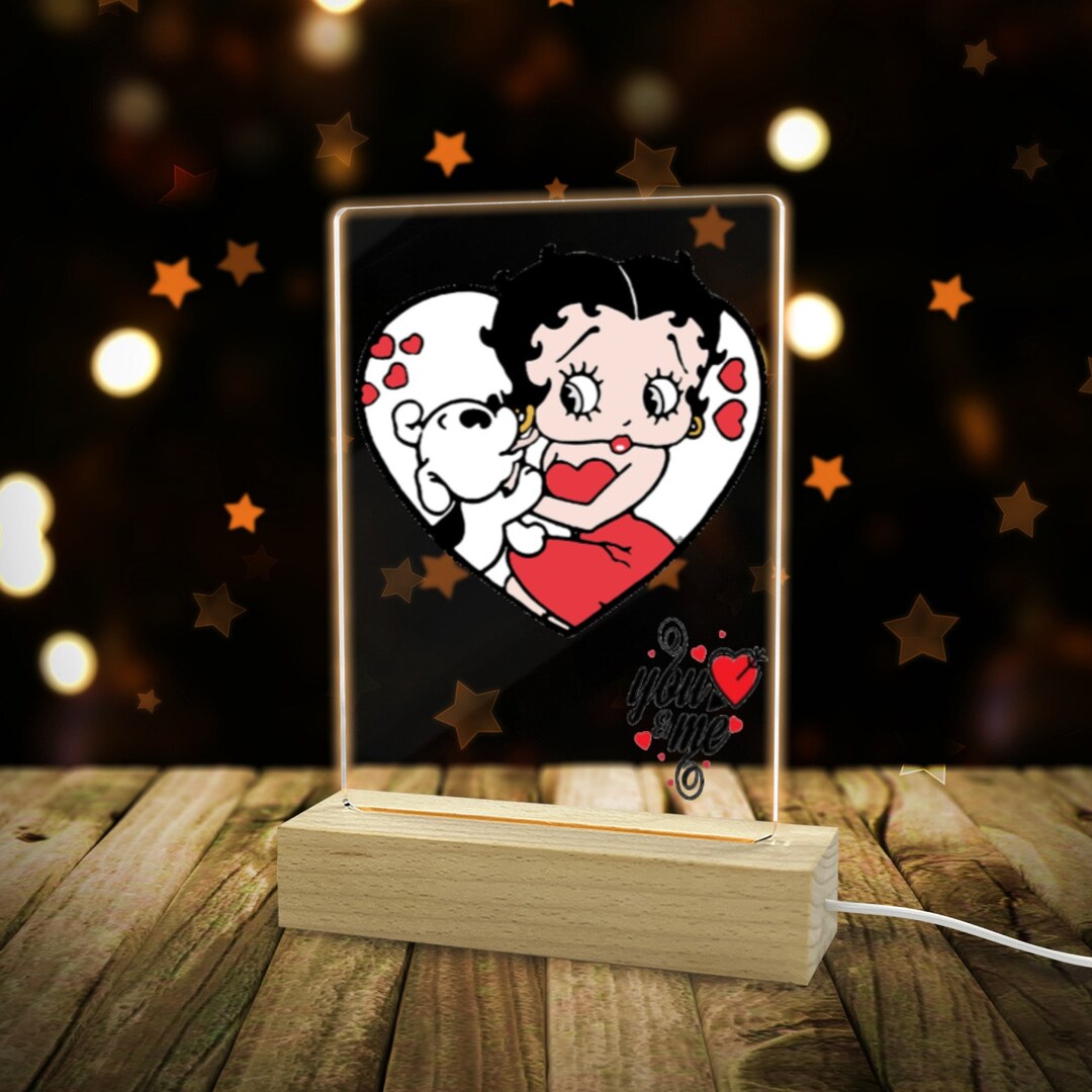 Betty Boop Acrylic Photo Frame Light Colorful Valentines Day Gift - Etsy