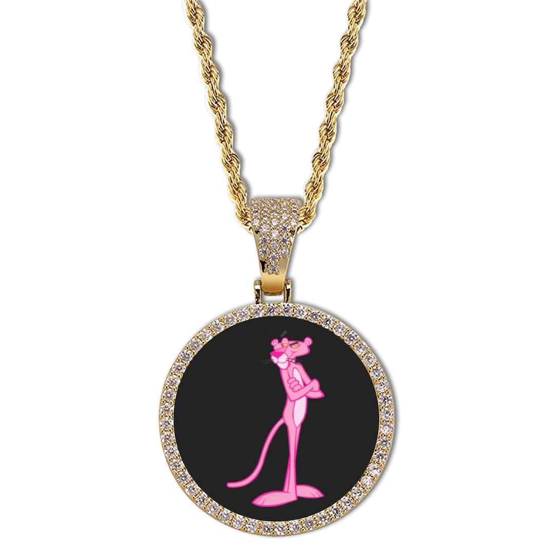 Pink Panther Necklace Pendant Rope Chain Birthday Gifts for Her ...