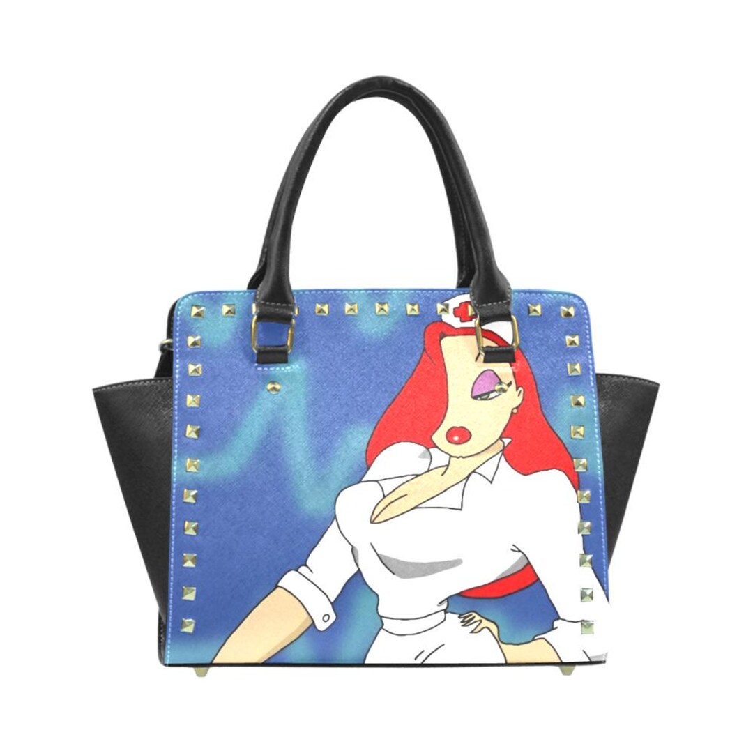 Jessica Rabbit Nurse Shoulder Bag Leather Tote Zippered Birthday Gifts ...