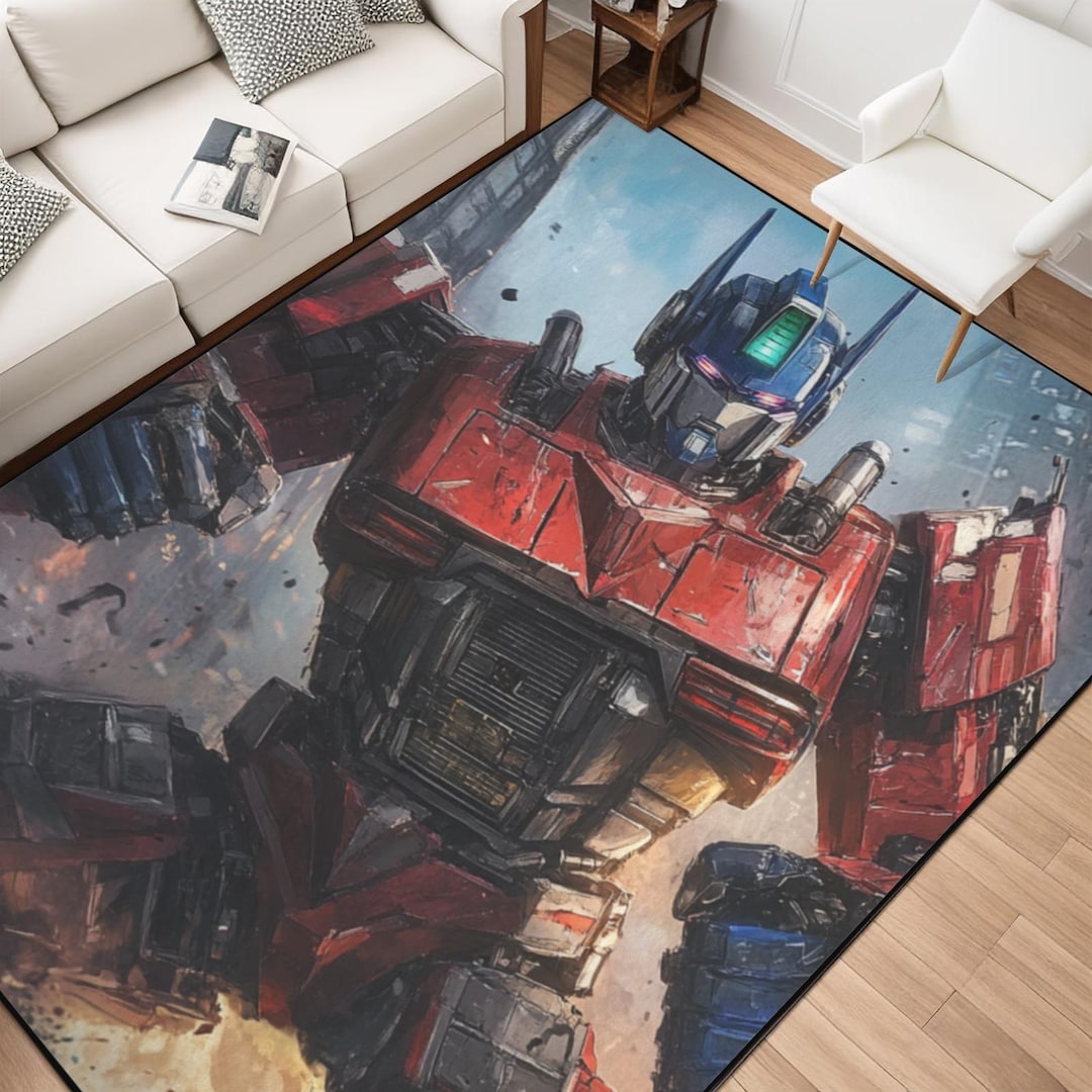 Optimus Prime Area Rug Big Transformers Home Decoration Gifts for Him ...