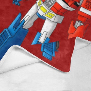 Optimus Prime Transformers Blanket Fleece Halloween Home - Etsy