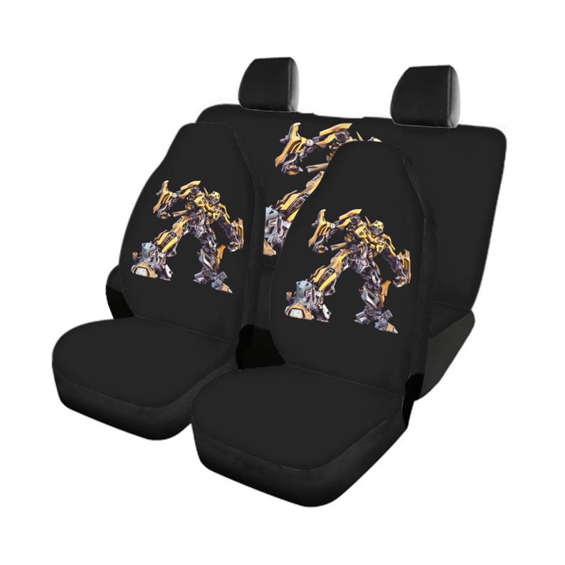 Bumblebee Car Seat Covers Full Set | Front & Rear Seat Protector ...