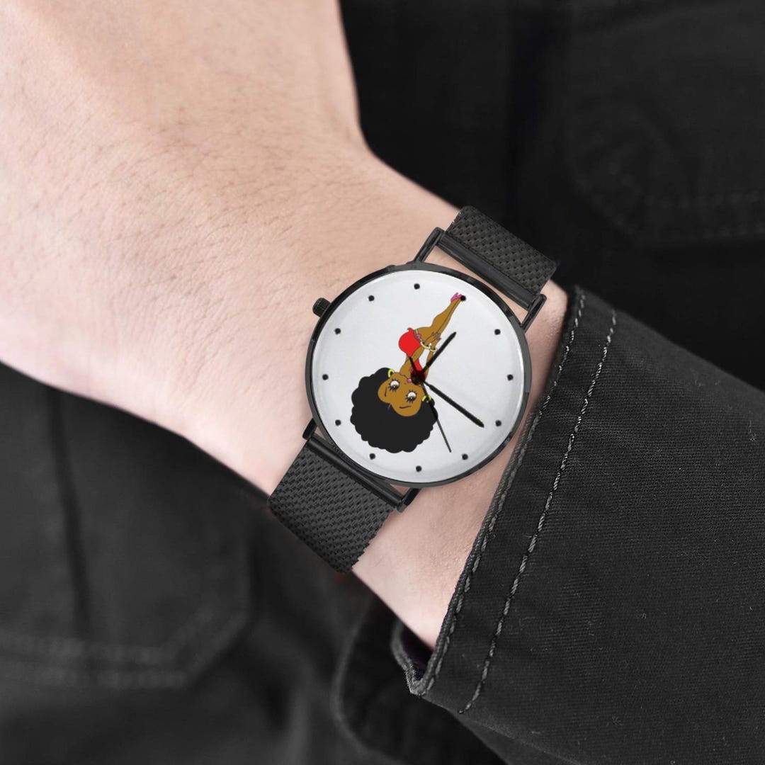 Black Betty Boop Watch for Women | Black Glam Diva Stainless Steel ...