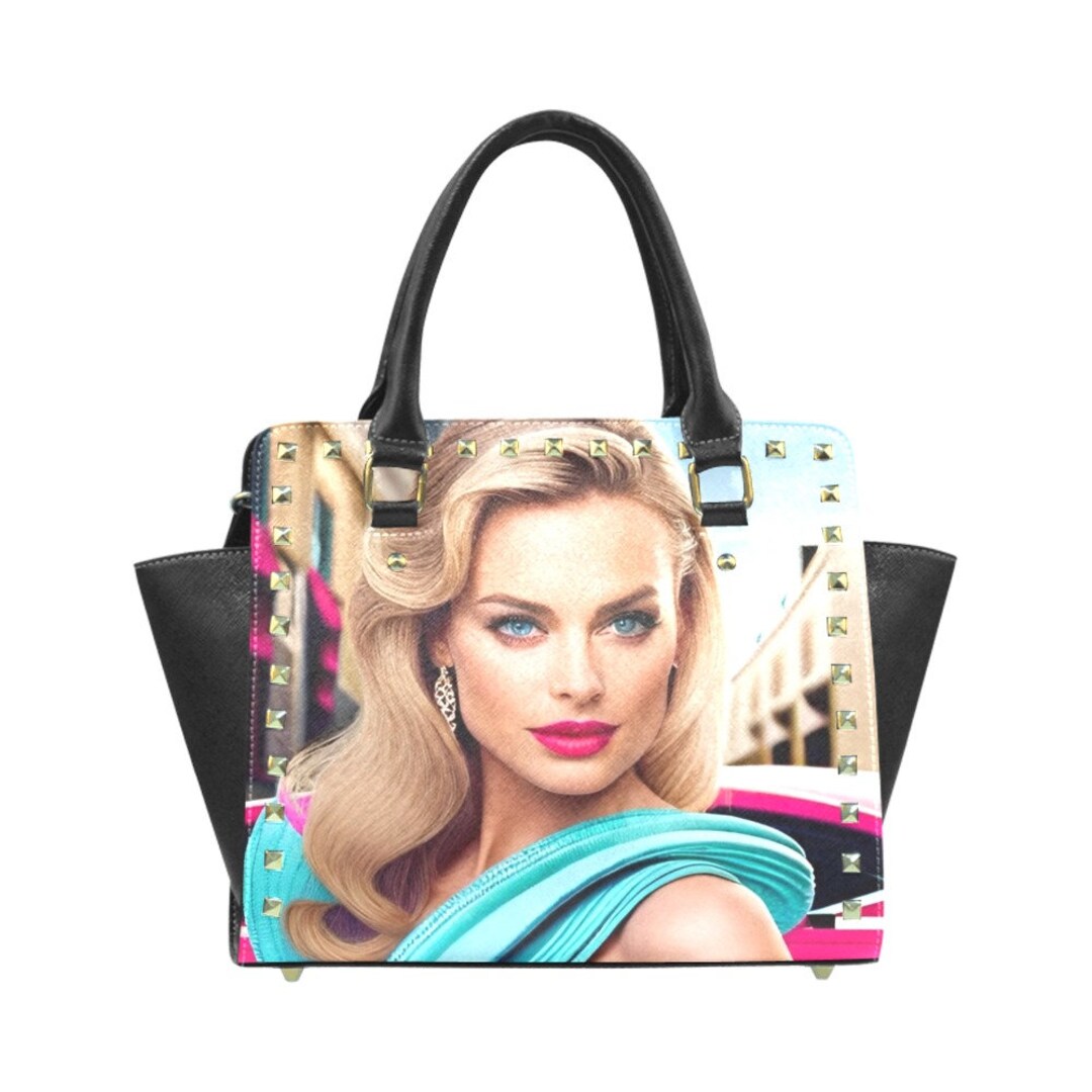 Margot Robbie Shoulder Bag Leather Tote Zippered Birthday Gifts for Her ...