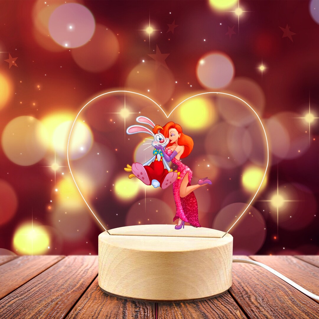 Jessica Rabbit Roger Acrylic Photo Frame Light Colorful Valentines Day ...