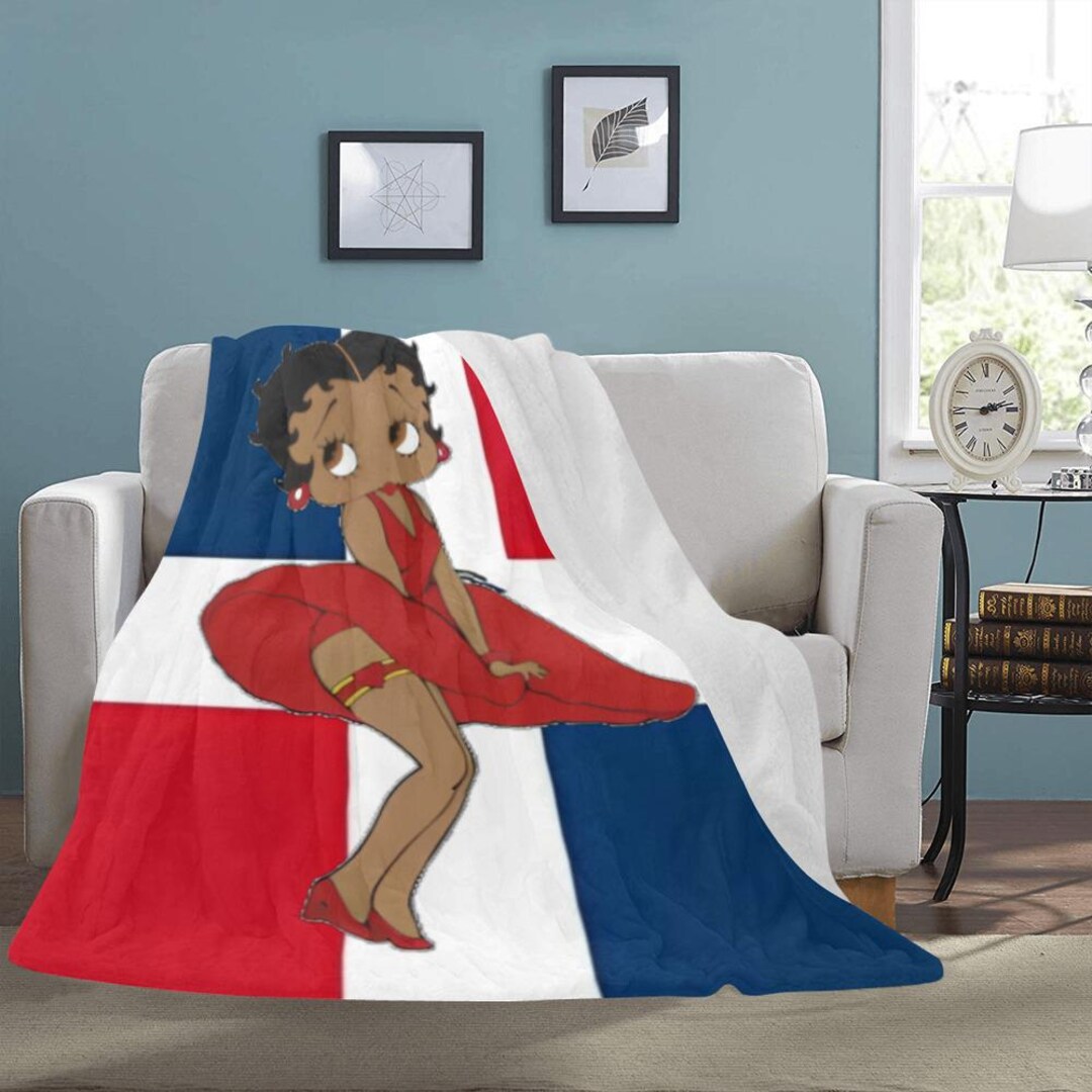 Betty Boop Blanket Dominican Republic Flag Fleece Home Decoration ...