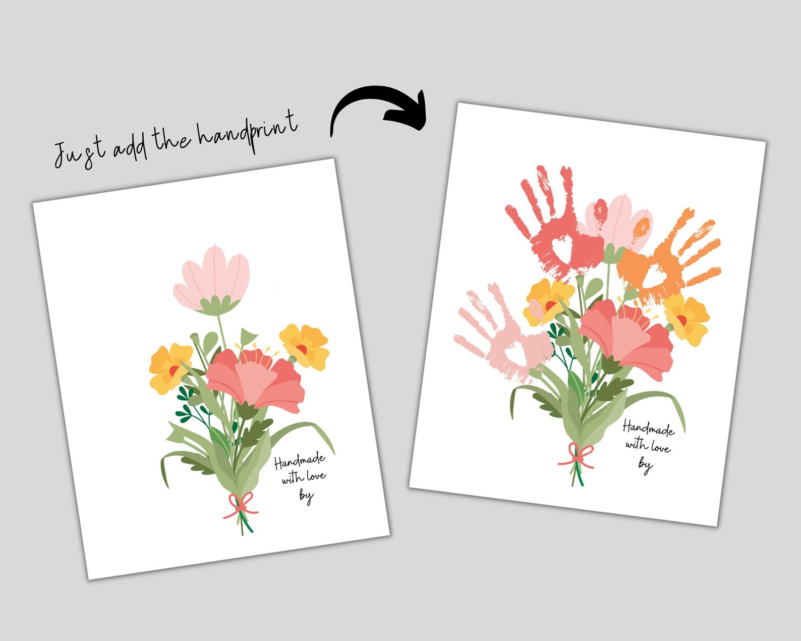Bunch of Flowers Handprint Mothers Day Handprint Craft Hand - Etsy