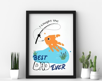DIY Father's Day Handprint Art Kids Craft Daycare Activity Best Dad ...