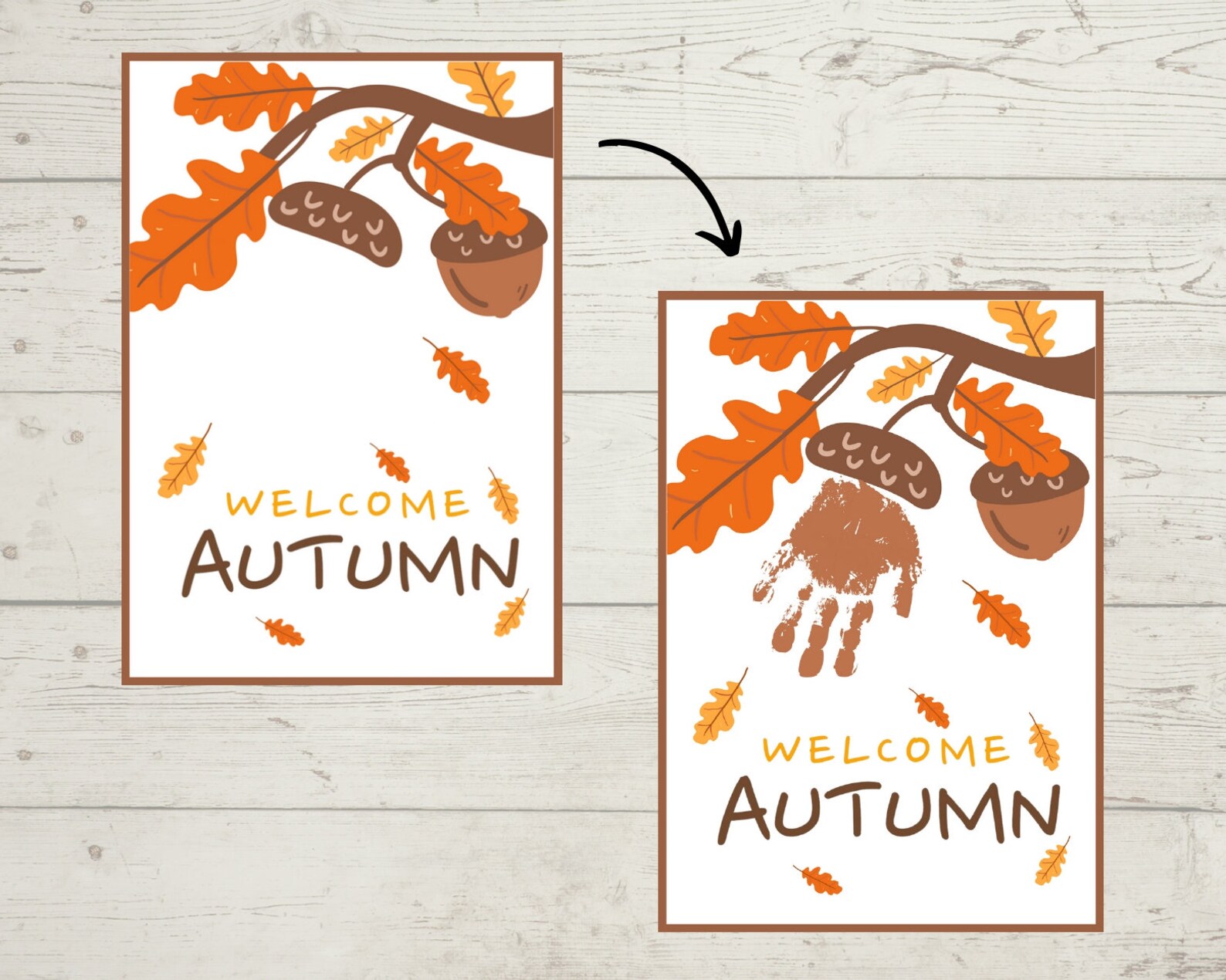 Bundle Autumn Handprint Art Fall Season Printable Craft for - Etsy