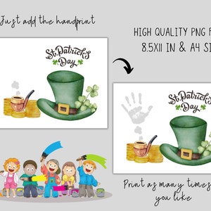 Clover Shamrock Handprint, St Patrick's Day Craft Art, St Patrick's Day ...