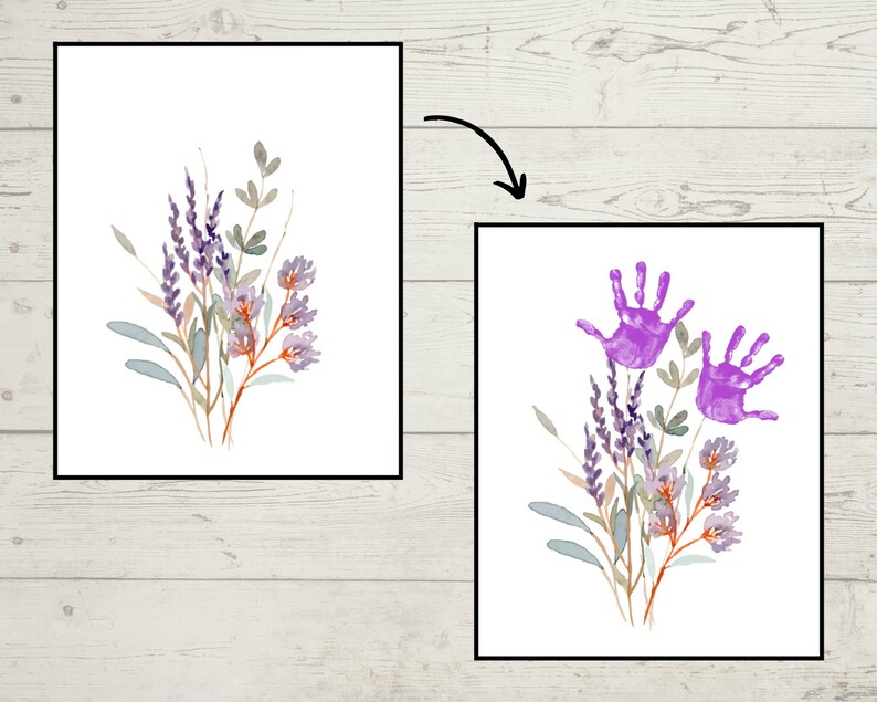 Printable Flower Handprint Craft Bundle Handprint Craft for - Etsy