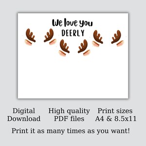 We Love You Deerly Footprint Christmas, Baby Kids Toddler Footprint ...