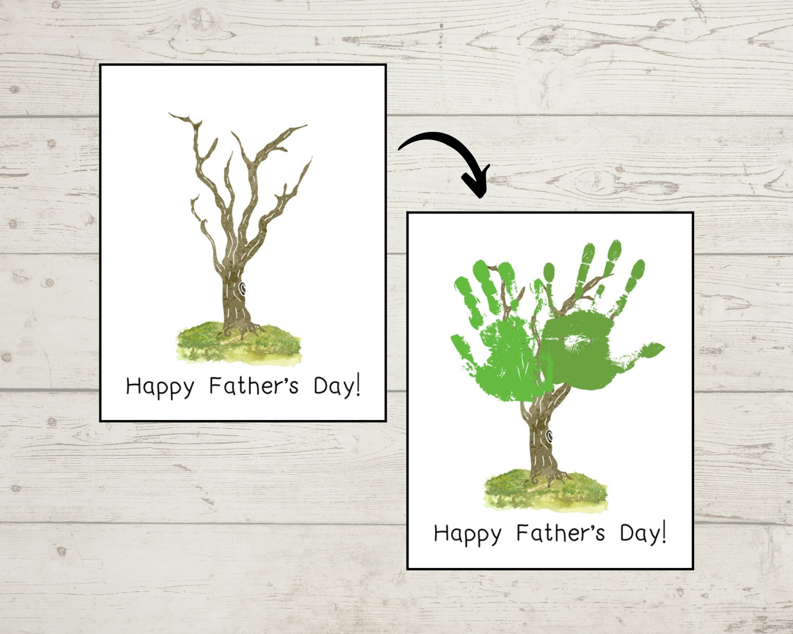 Father's Day Handprint/footprint Mega Bundle, Happy Father's Day Craft ...