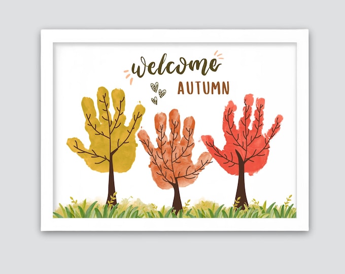 Thankful Handprint Tree Art Printable: Thanksgiving Craft (digital ...