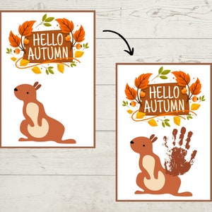 Bundle Autumn Handprint Art, Fall Season Printable Craft for Kid, Hello ...