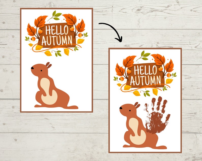Bundle Autumn Handprint Art Fall Season Printable Craft for - Etsy