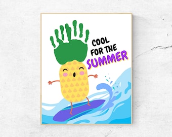 Summer Handprint Craft, Printable Handprint Art, Daycare Activity ...