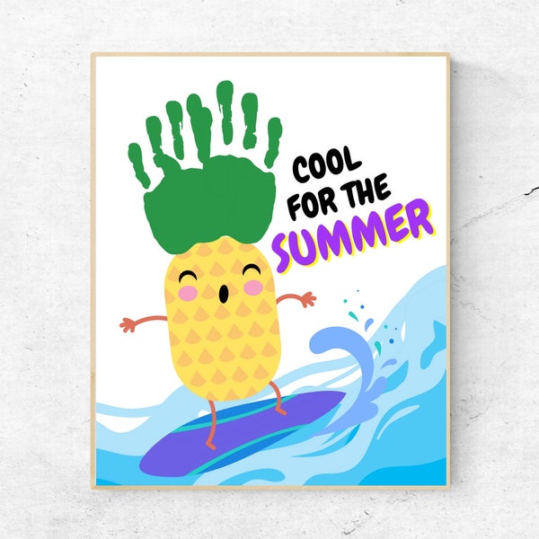 August Handprint Art - Etsy