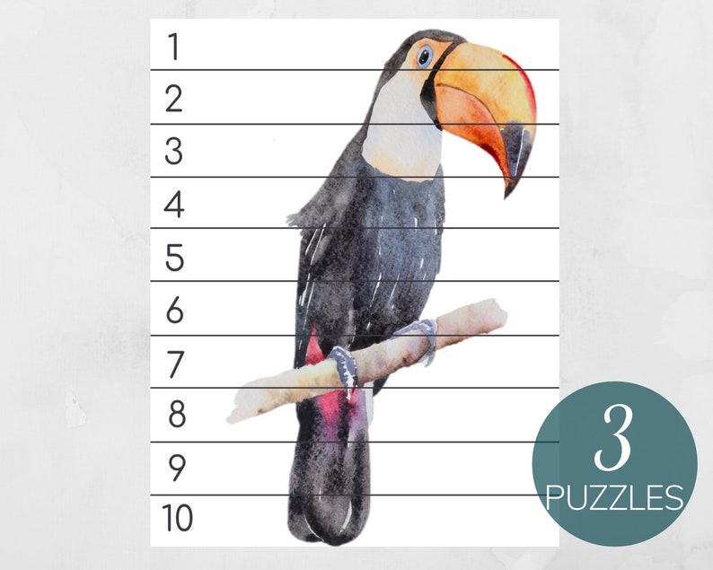Pet Printable Number Sequence Puzzle 1-10 Montessori - Etsy
