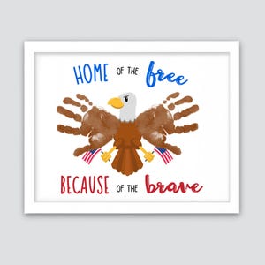 4th July Home of the Free Because of the Brave, 4th of July Eagle ...