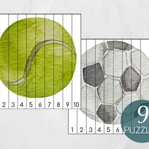 Sport Printable, Number Sequence Puzzle 1-10, Montessori Activity ...