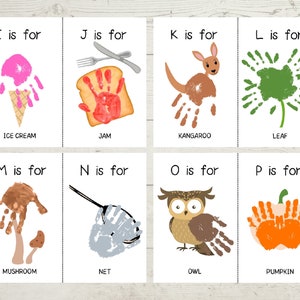 26 Letters Craft, Alphabet Craft, Preschool Activity, DIY Handprint Art ...