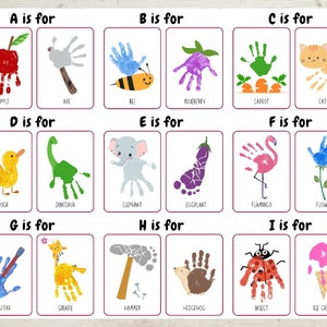 Alphabet Craft, Alphabet Recognition, Preschool Activity, DIY Handprint ...