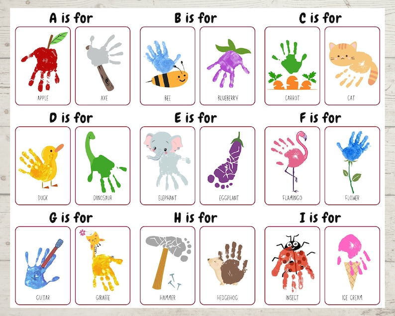 Alphabet Craft, Alphabet Recognition, Preschool Activity, DIY Handprint ...