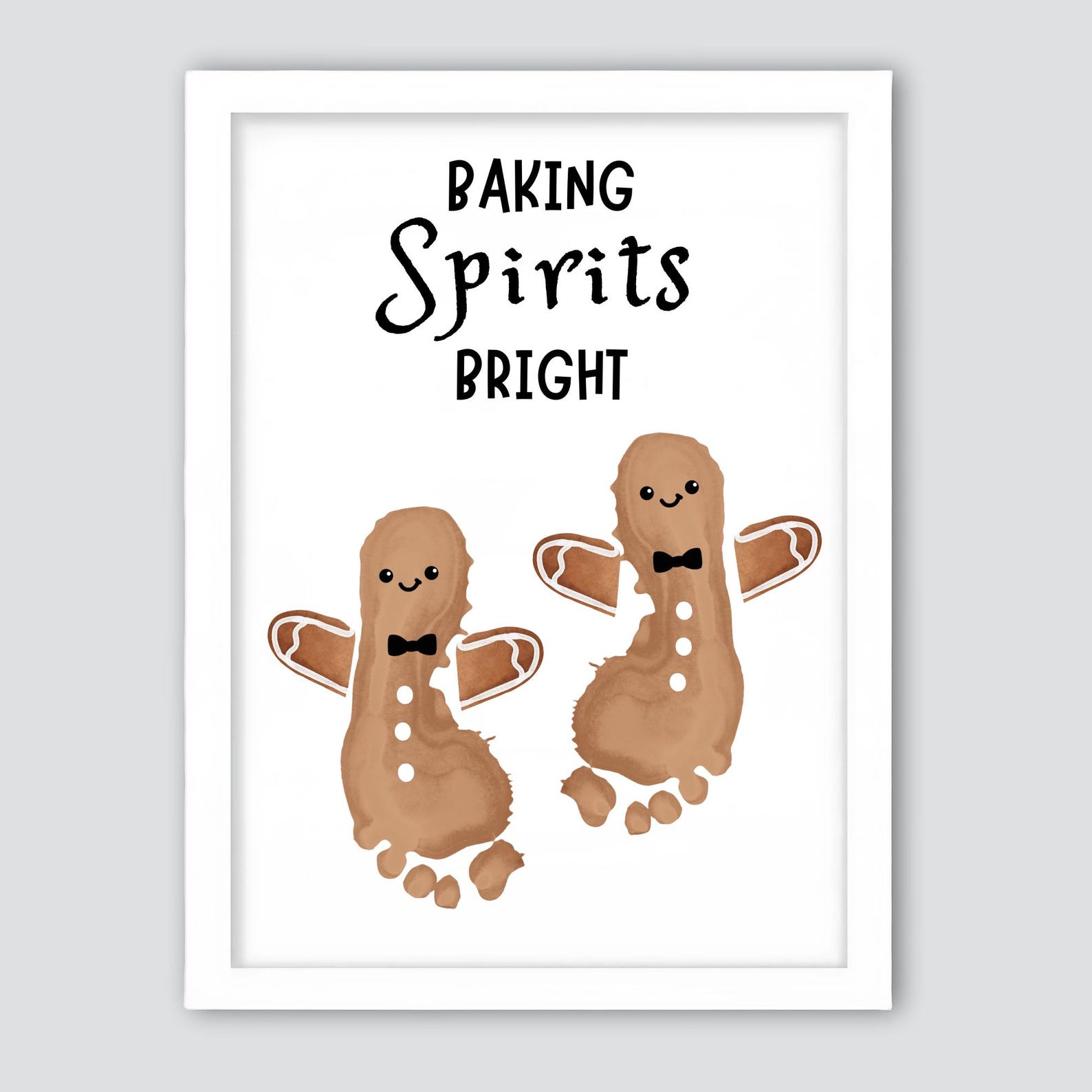 Baking Spirits Bright Gingerbread Christmas Footprint, Baby Kids ...
