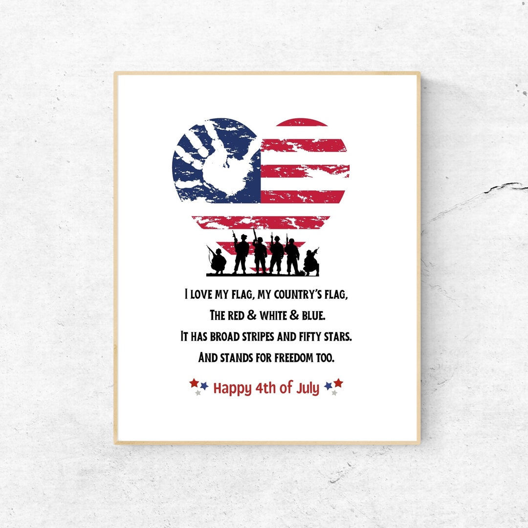Happy Memorial Day, 4th of July Independence Day, Flag Heart Soldier ...