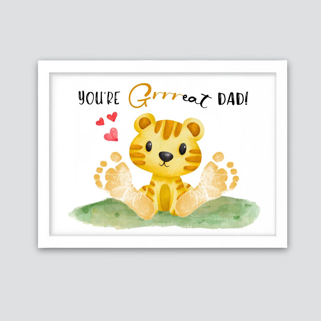 You're Great Dad Handprint Craft, Tiger Handprint, Happy Fathers Day ...