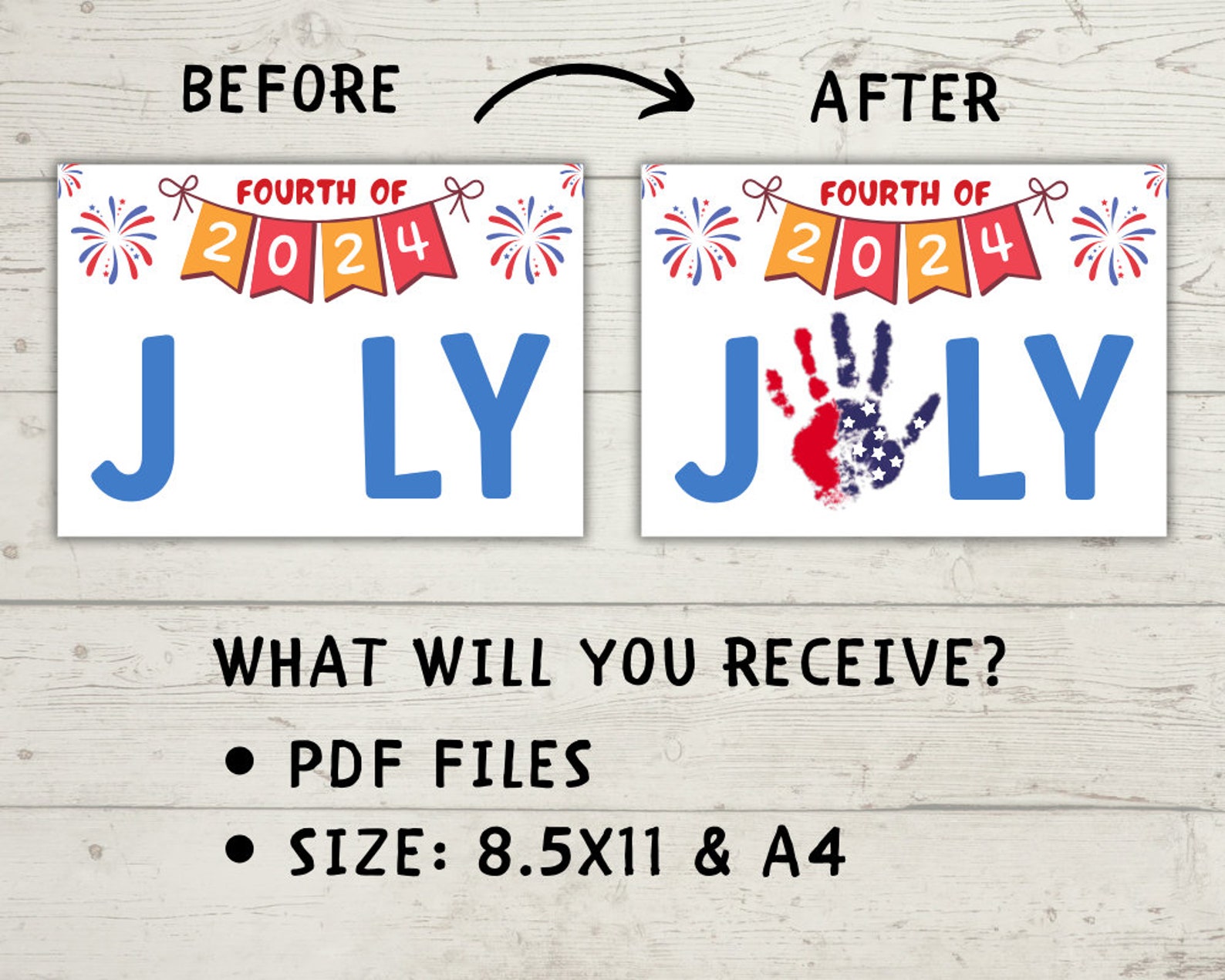 Fourth of July Handprint, Flag Poem, 4th of July Independence Day ...