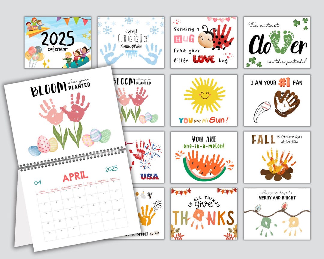 2025 Handprint Calendar, Calendar Craft, Preschool Handprint Activity ...