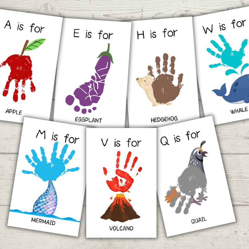 Handprint Alphabet - Etsy