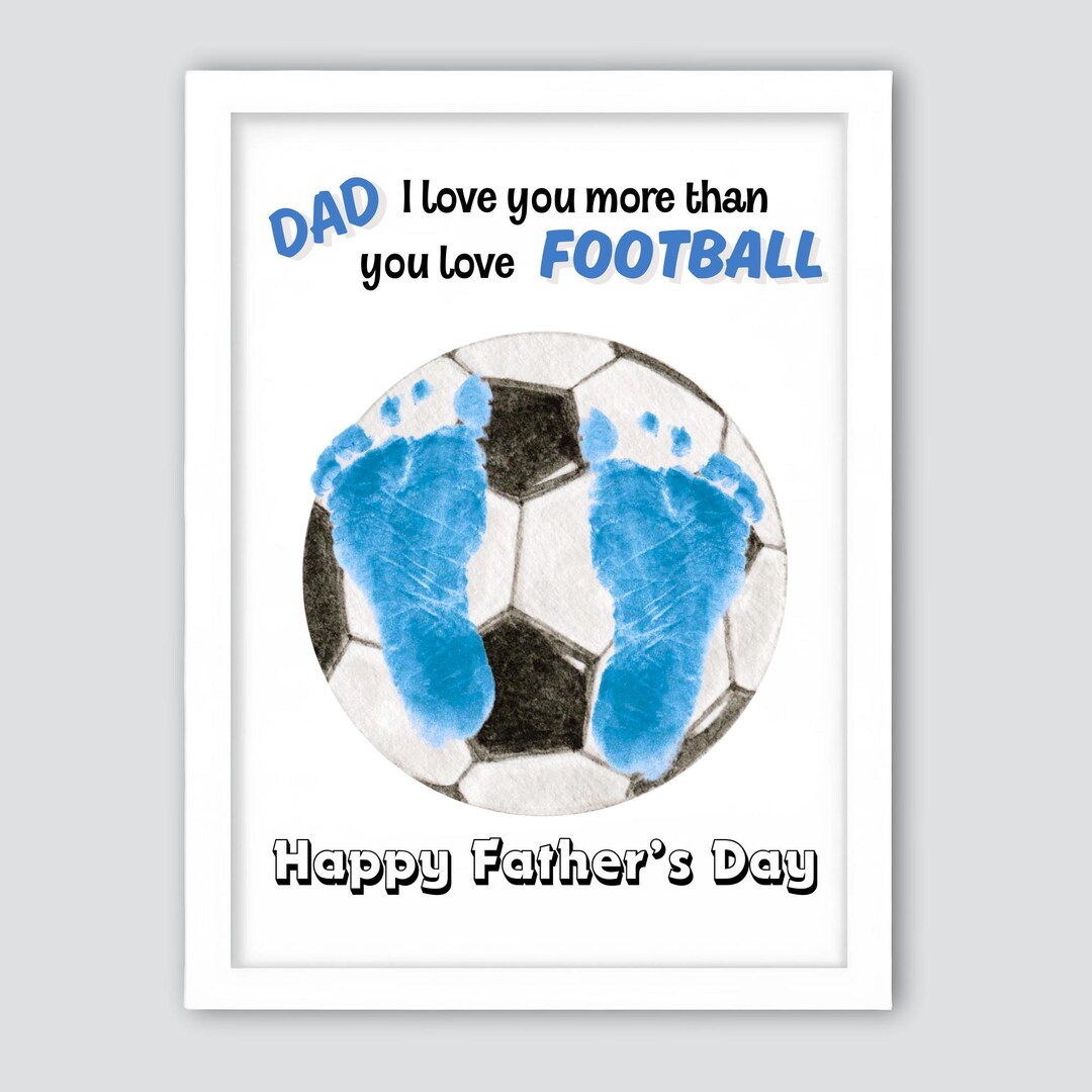 I Love You More Than You Love Football Footprint Craft, Footprint Craft ...