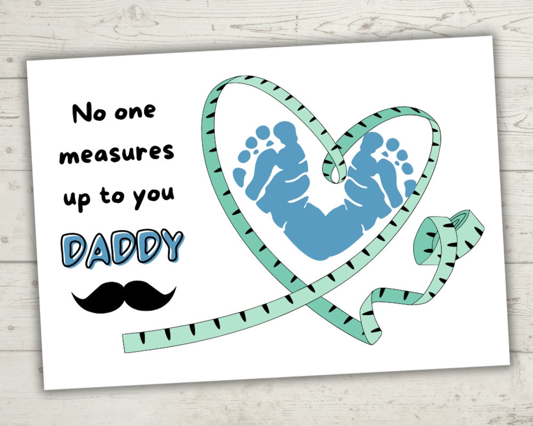 No One Measures up to You DADDY, Father's Day Handprint Craft, Happy ...