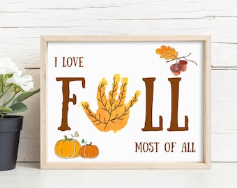 Acorn Handprint Art Craft, Fall Handprint Art, Fall Handprint Craft for ...