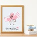 Mothers Day Handprint Print, Happy Mothers Day, Flamingo Handprint ...