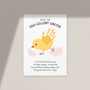 Easter Chicks Handprint Art Craft, Egg-cellent Easter Handprint Art ...