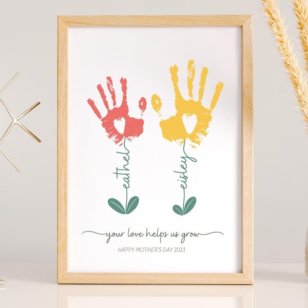 Mothers Day Handprint Art - Etsy