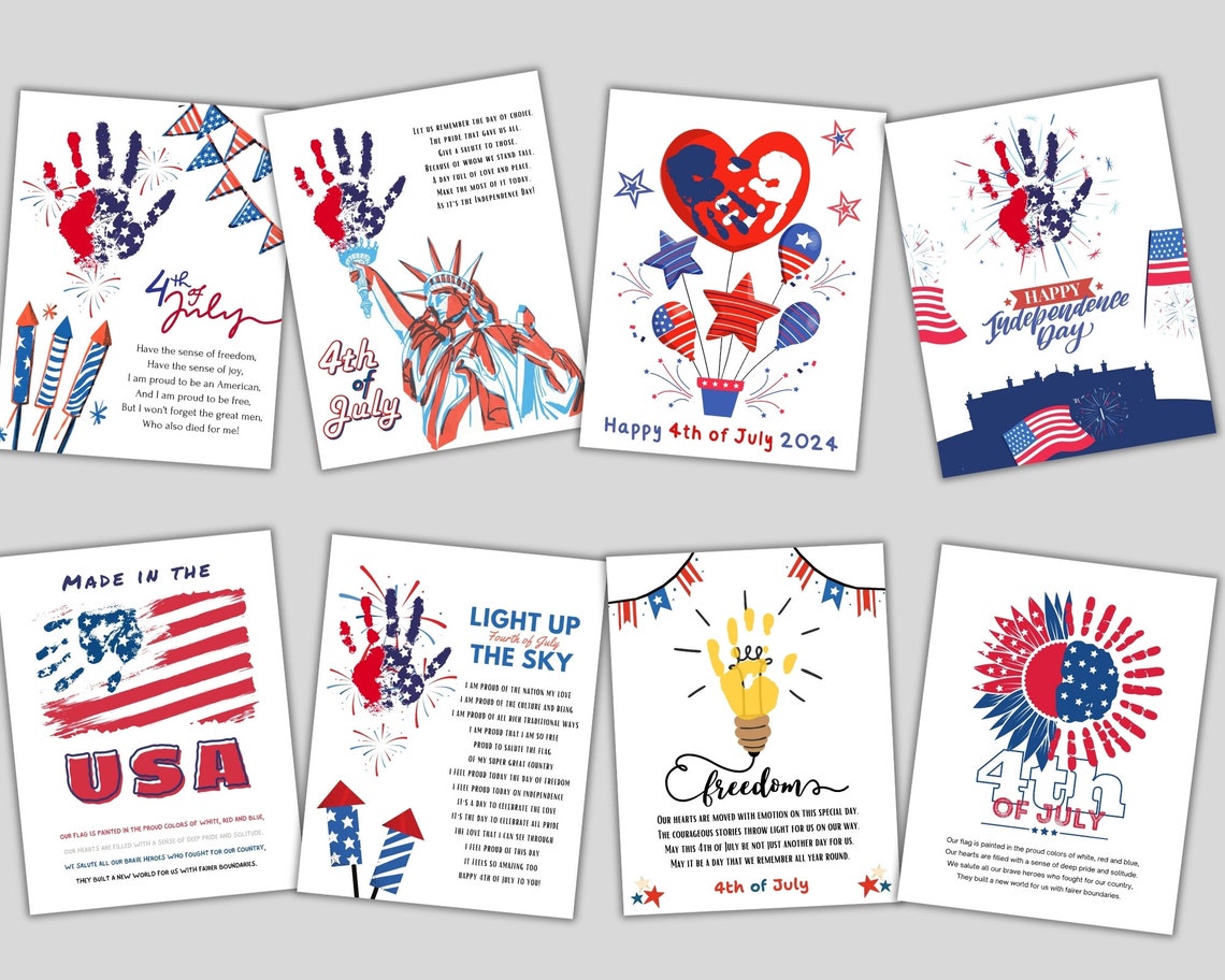 4th of July Poem Handprint, Flag Poem, 4th of July Independence Day ...