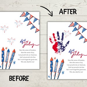 Happy 4th of July Bundle Handprint, 4th of July Activities, Handprint ...