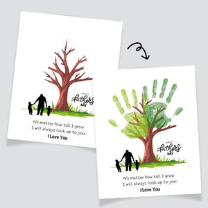 No Matter How Tall I Grow I Will Always Look up to You Handprint Craft ...