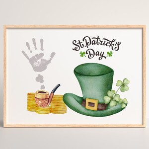 Clover Shamrock Handprint, St Patrick's Day Craft Art, St Patrick's Day ...