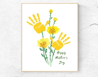 Footprint/handprint, Baby Handprint Craft, Hand Art Craft, Mother's Day ...